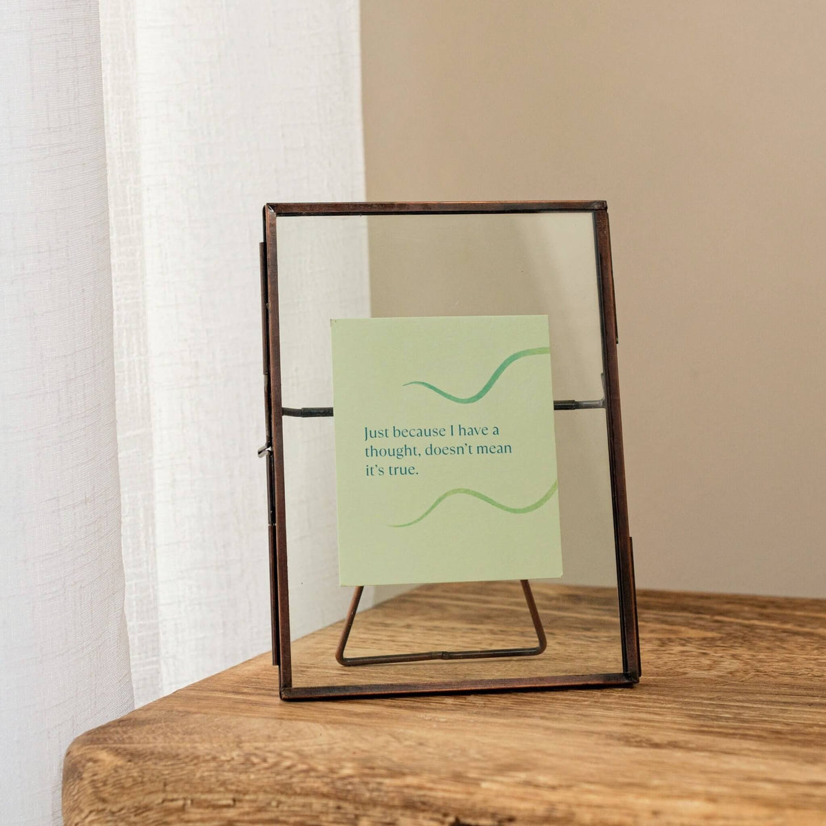 Affirmation Frame *Luxury Copper & Glass Frame